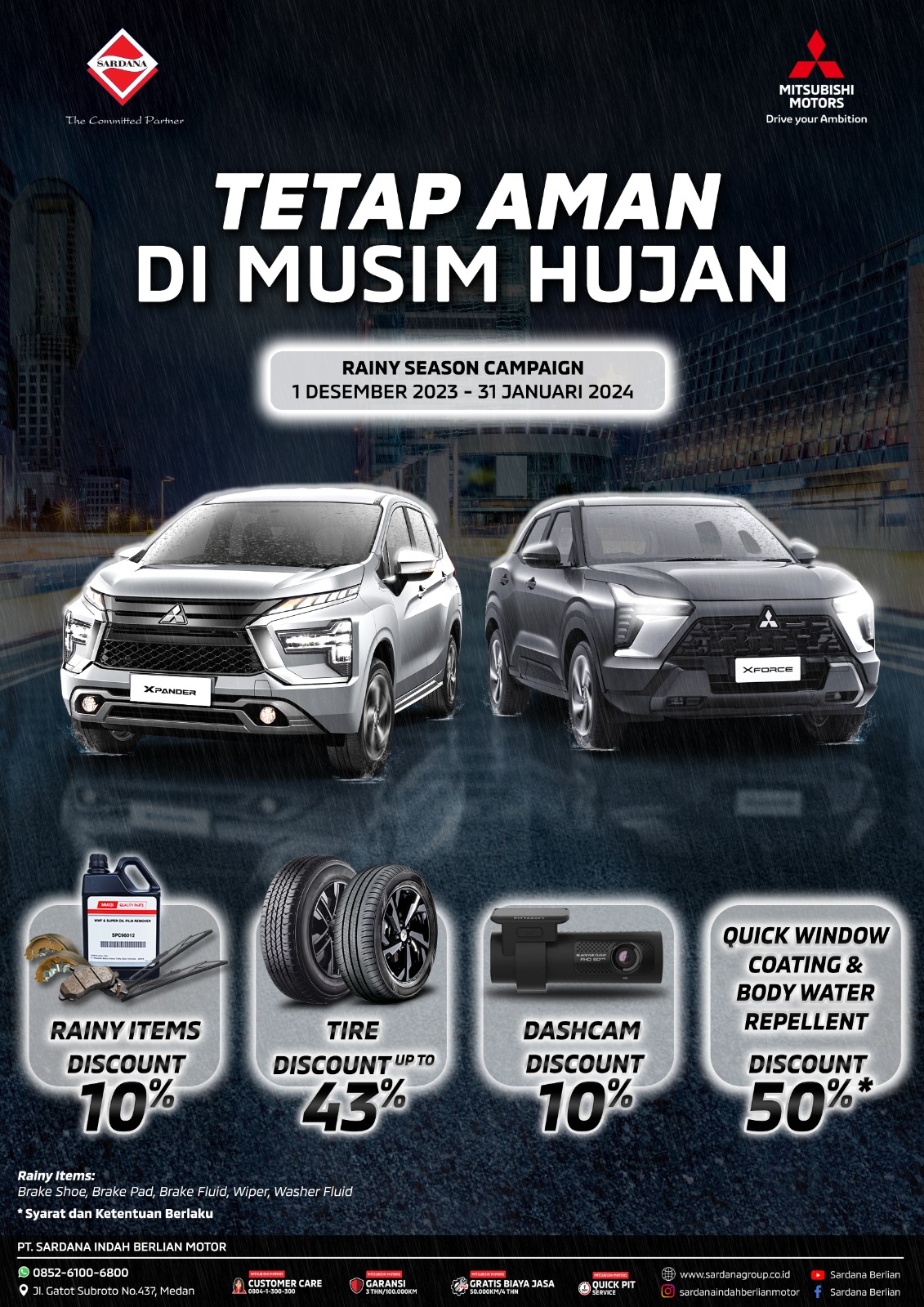Promo Service Mitsubishi Akhir Tahun 2023 | Harga Mitsubishi Medan